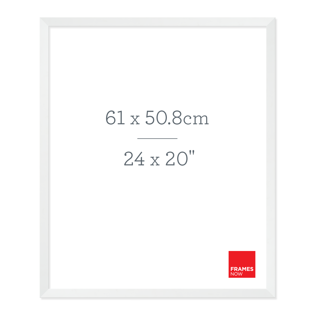 Premium Matte White Box Frame | 61 x 50.8cm Modern Picture Frame