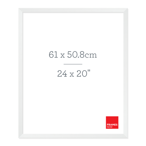 Premium Matte White Box Frame | 61 x 50.8cm Modern Picture Frame