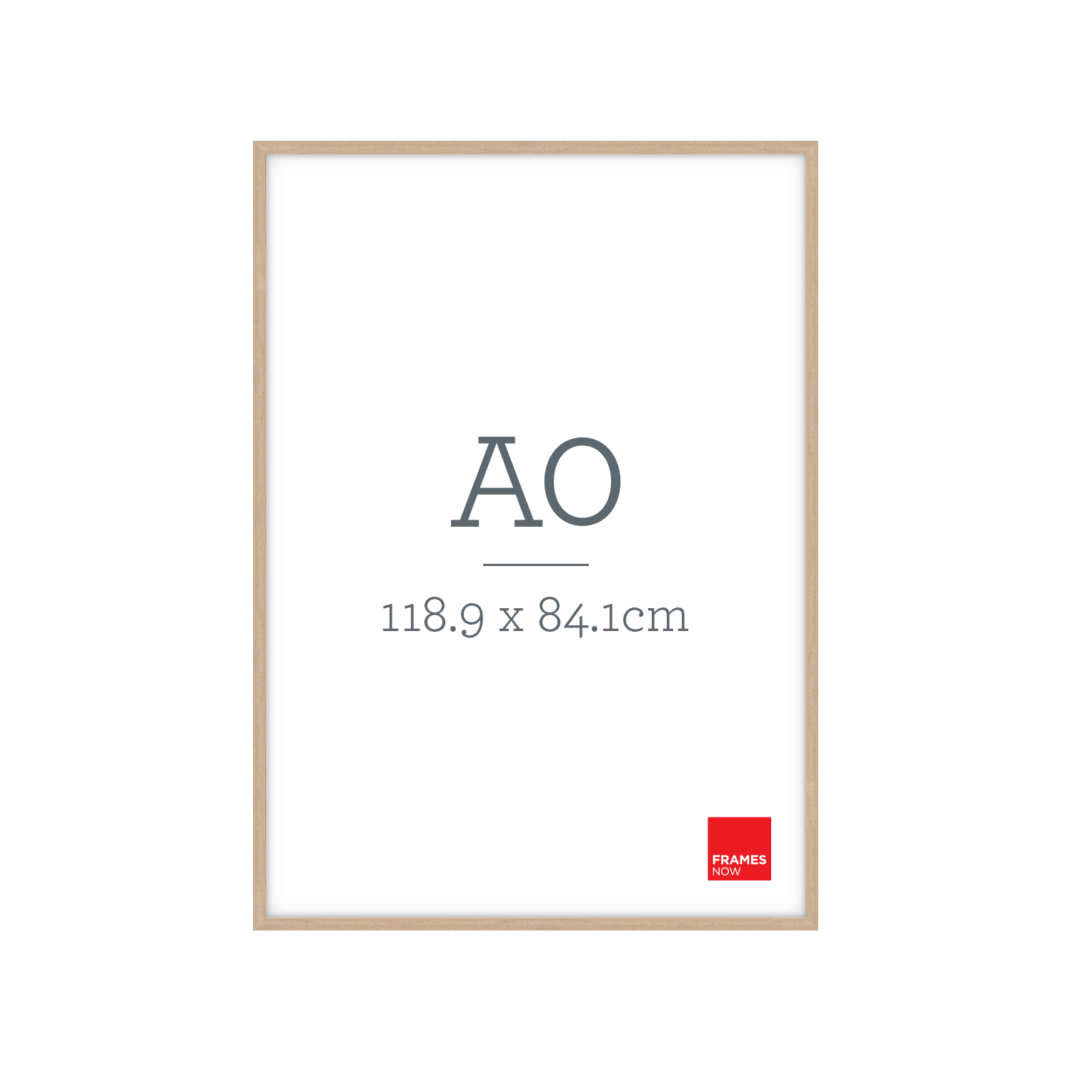 Premium A0 Oak Picture Frame | Natural Oak Frame for Art & Posters