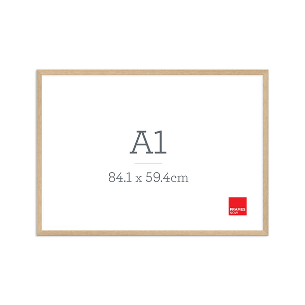 Premium A1 Natural Oak Frame | Timber Look Poster Frame – Frames Now