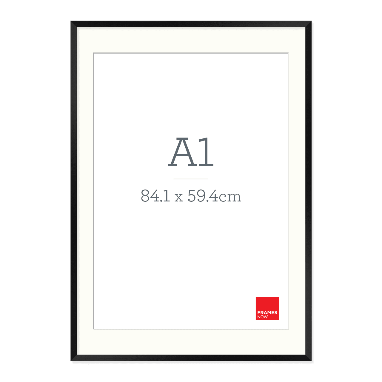 Matte Black A1 Frame with Matboard | Premium Poster Frame – Frames Now