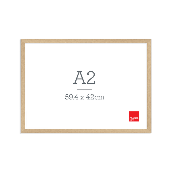 Premium Natural Oak A2 Picture Frame – Timber Frame for Art & Photos