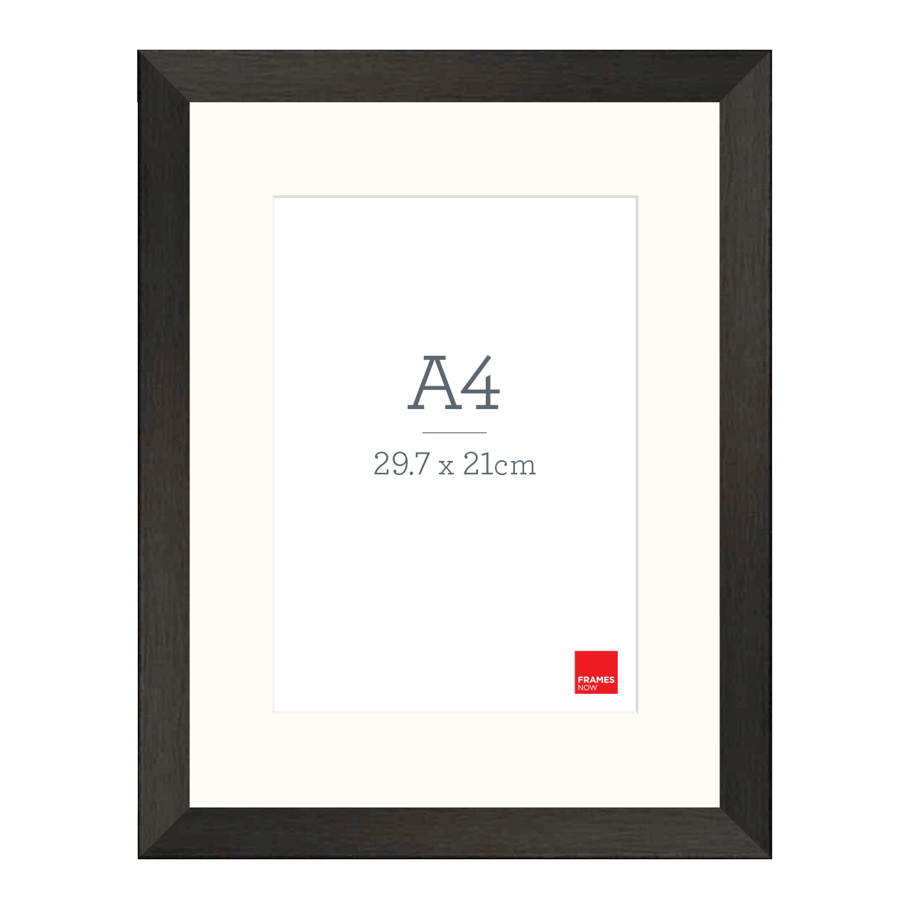 Black A4 Frame with Matting | Premium Timber Look – Frames Now