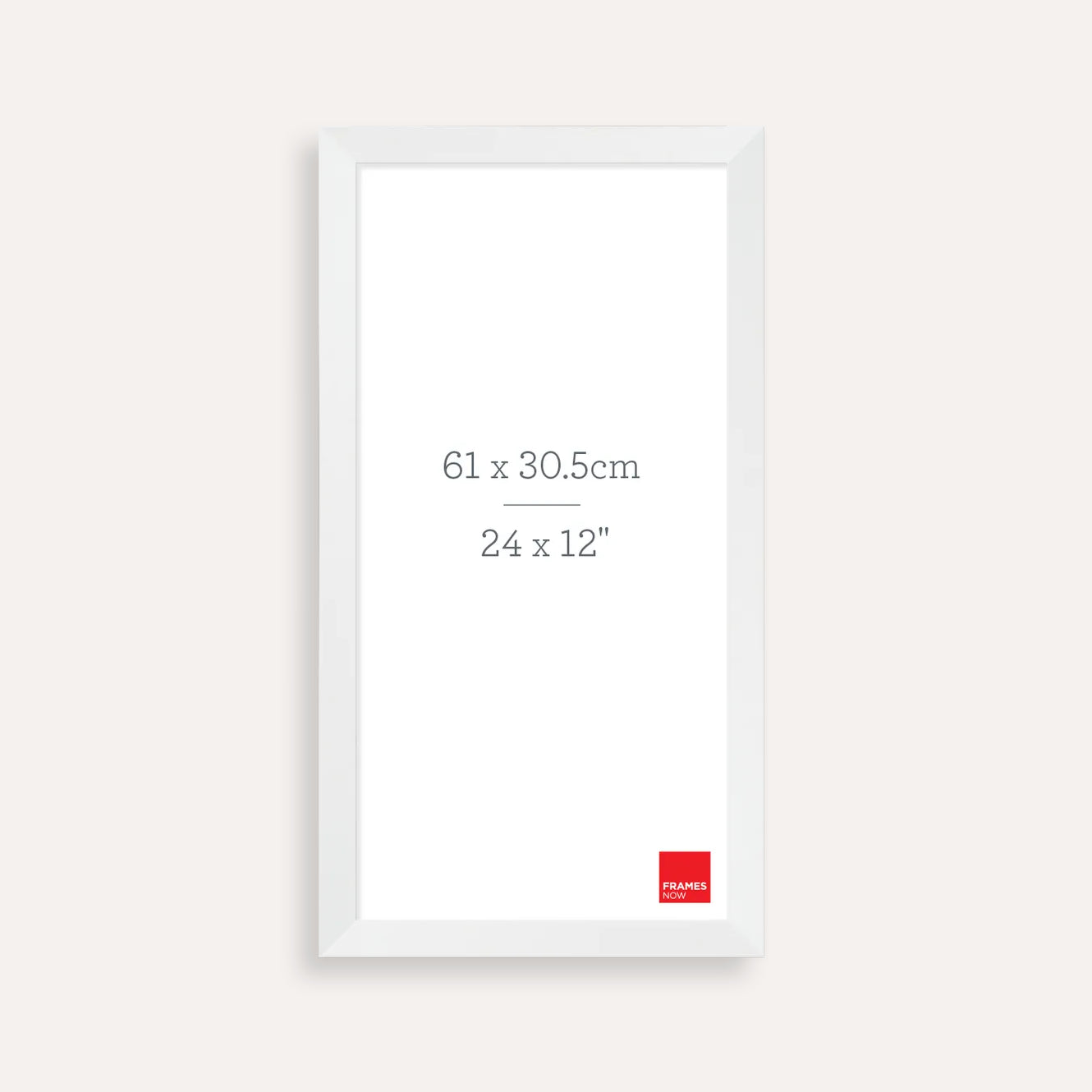 Premium Matte White Panoramic Frame | 61 x 30.5cm Wide Picture Frame