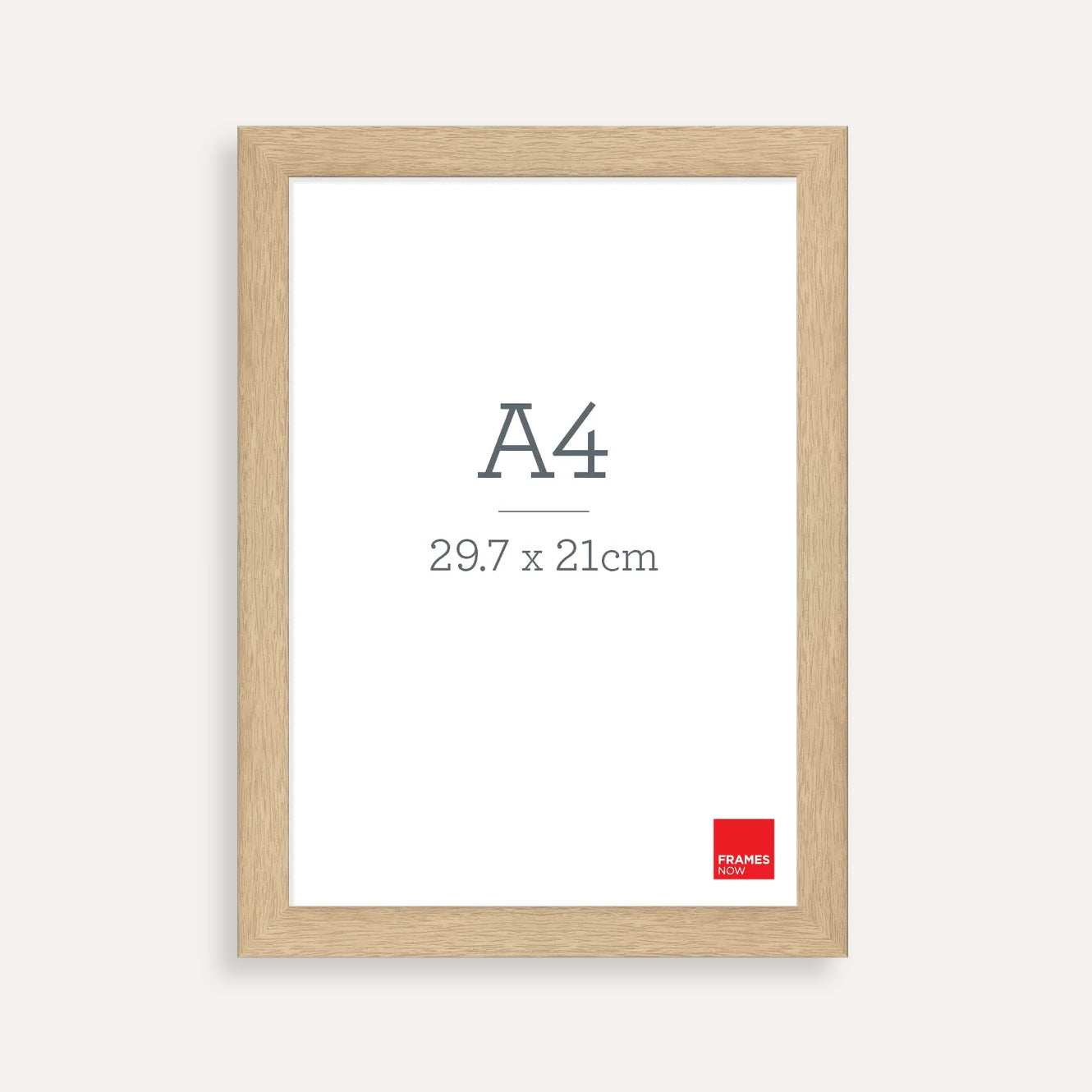 A4 Natural Oak Frame | Premium Timber Look – Frames Now